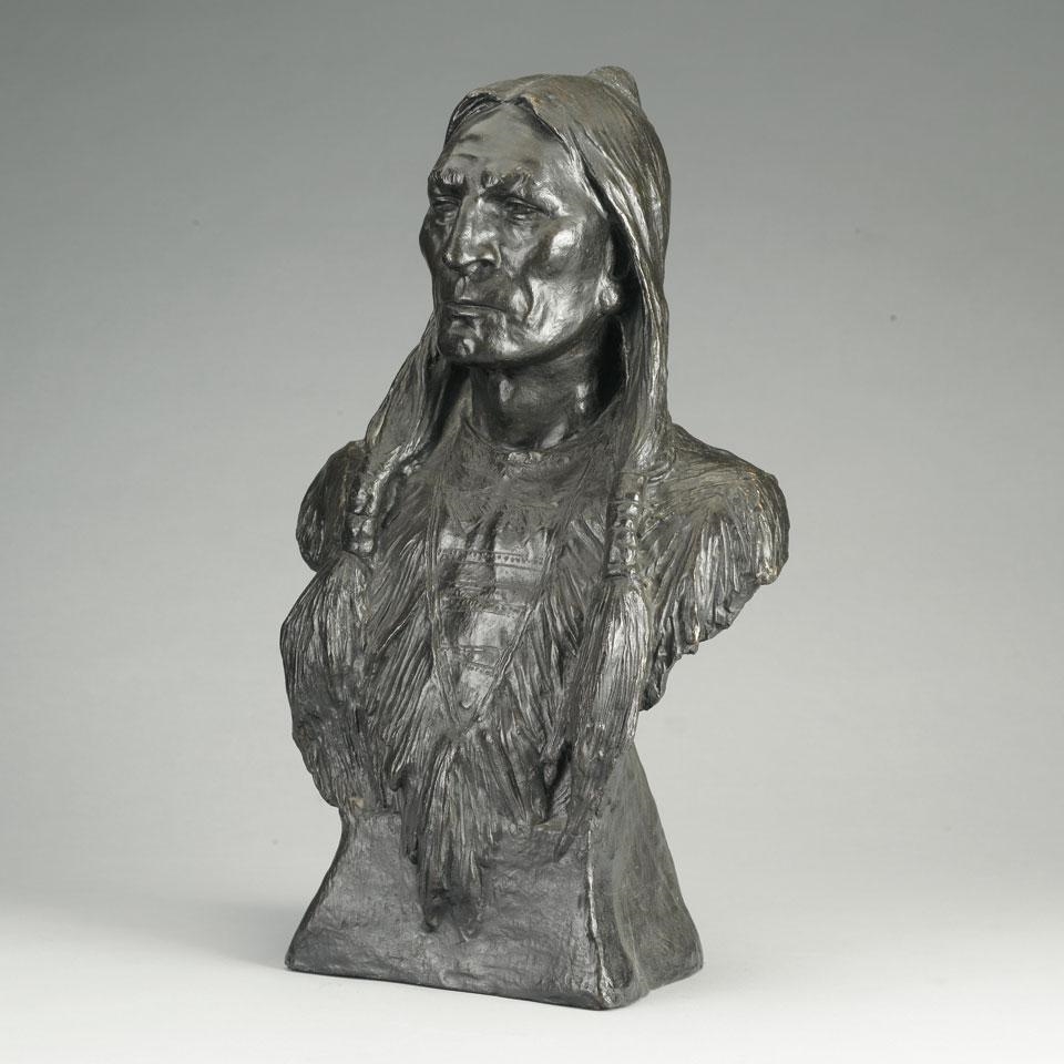 Max Bachmann | BUST OF AN INDIAN (1902) | MutualArt