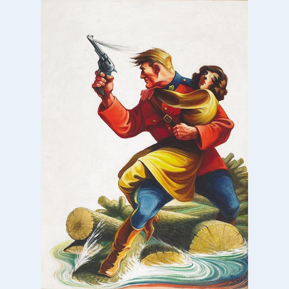 Elliot Dold | Mountie With Gun Rescuing A Young Woman For Escape Across ...