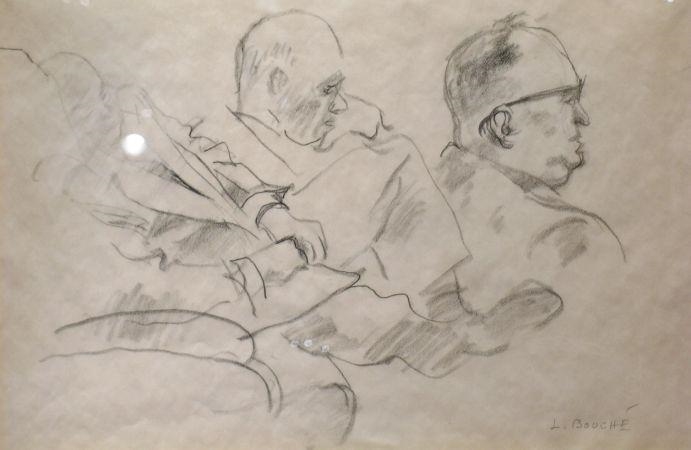 Louis George Bouché | Sketch of Three Men | MutualArt