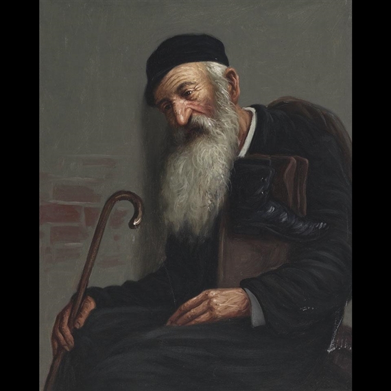 Konstanty Szewczenko | The old rabbi resting | MutualArt