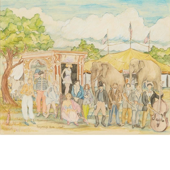 Reynolds Beal | Portrait of the Circus Troop | MutualArt