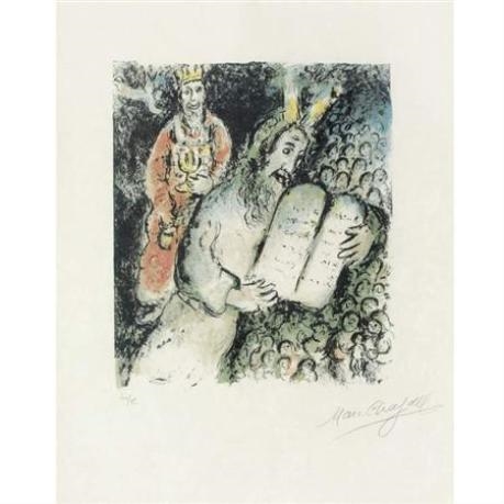 Marc Chagall | Moses Receiving the Ten Commandments | MutualArt