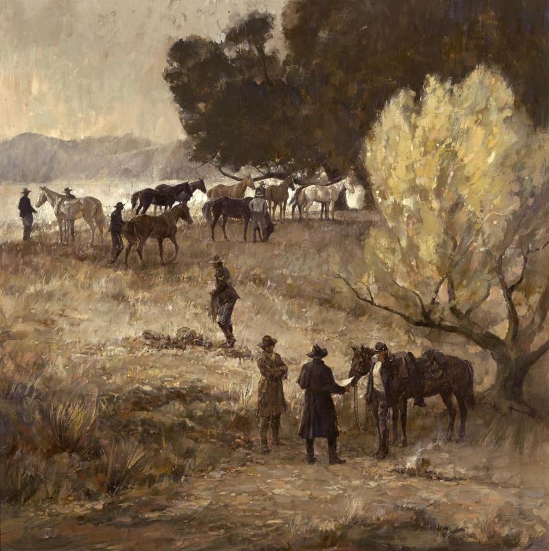 Kenneth Riley | Civil War encampment (1975) | MutualArt