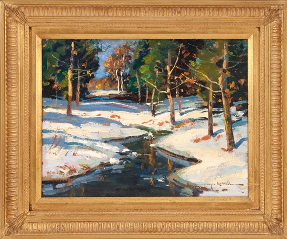 Wayne Beam Morrell | The Sunlit Winter Pond | MutualArt