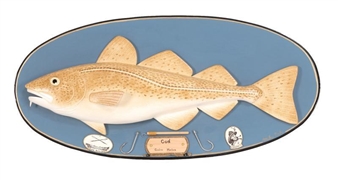 Mike Orbe | 6 Works: Contemporary Carved and Painted Wooden Codfish ...