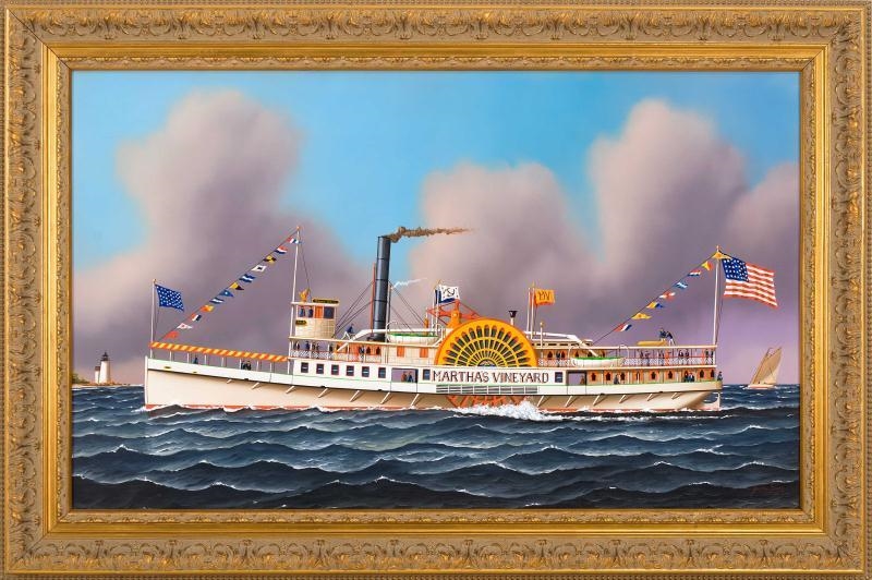 Jerome Howes | The Side Wheel Steam Ship Marthas Vineyard | MutualArt