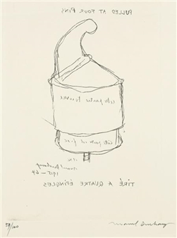 Marcel Duchamp | PULLED AT FOUR PINS (S. 609) | MutualArt