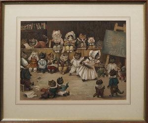 Louis Wain | 3 works; Mrs Tabitha's Cats Academy; The Cats' Half ...