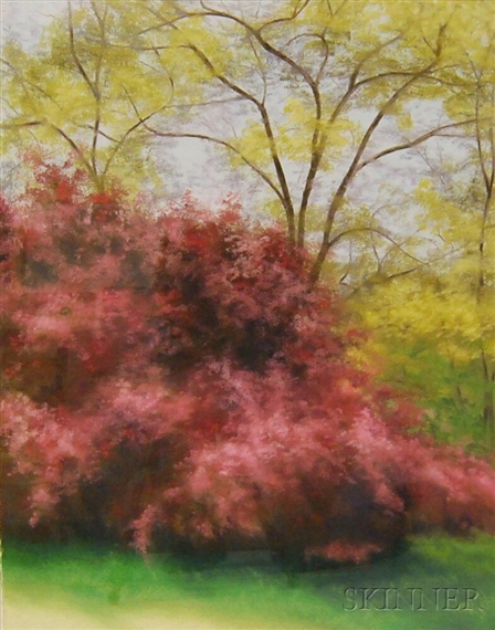 Elizabeth Rickert | Rhododendron and Trees (1992) | MutualArt