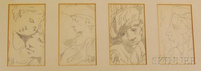 Conger Metcalf | 4 Works: Portrait Studies | MutualArt