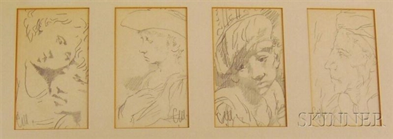 Conger Metcalf | 4 Works: Portrait Studies | MutualArt