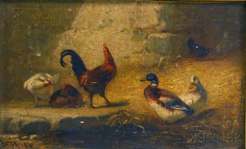 John Henry Dolph | Chickens and Ducks | MutualArt