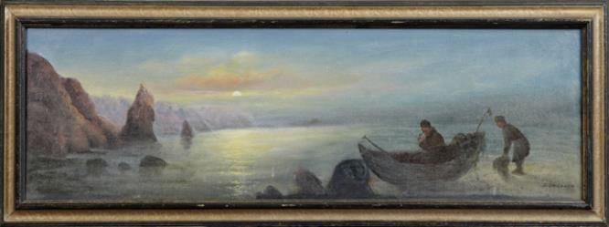 S. Sadowski | Fishermen on the Beach | MutualArt