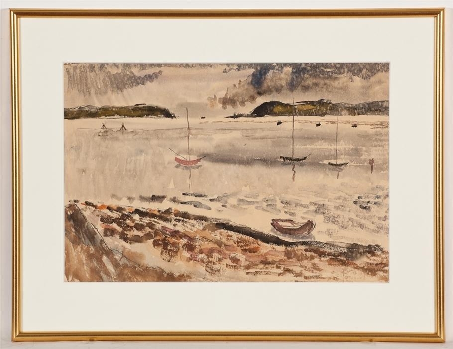Archie Sutter Watt | Boats in the Harbour (1953) | MutualArt