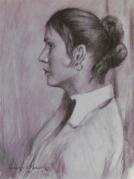 Leonard John Fuller | Portrait of a Woman in Profile (1972) | MutualArt
