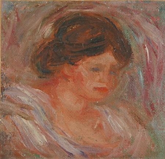 Pierre-Auguste Renoir | Portrait of a Woman said to be Gabrielle Renard ...