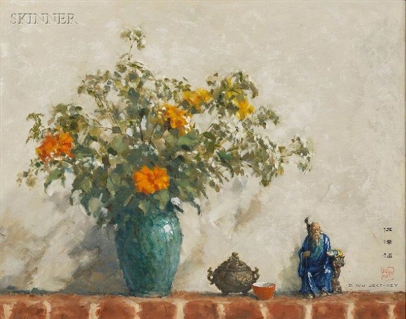 David Wu Ject-Key | Still Life with Flowers | MutualArt