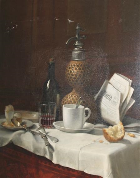 Frederick Rondel | Still Life with Wine and Spritzer | MutualArt
