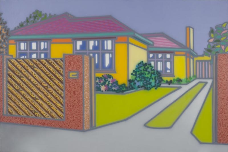 Howard Arkley | A Large House with Fence (1998) | MutualArt