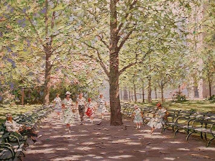 August Albo | Figures in the Park | MutualArt