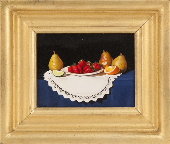 Robert Roark | Table top still life with fruit | MutualArt
