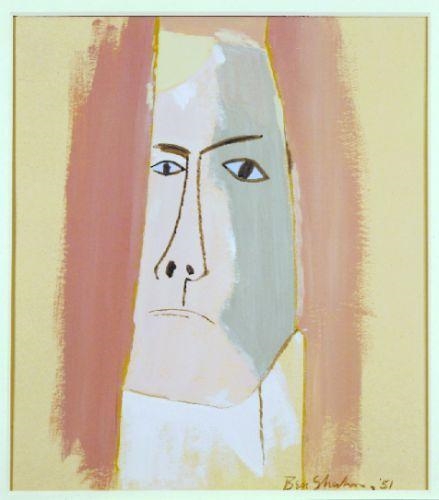 Ben Shahn | Portrait of Jean-Paul Sartre (1965) | MutualArt
