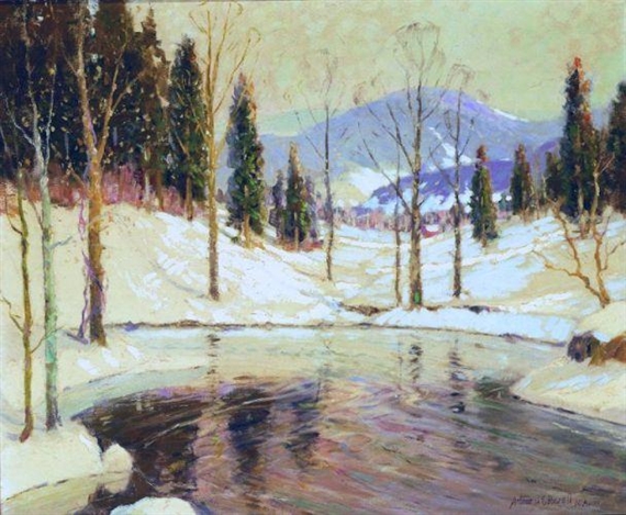 Arthur James Emery Powell | WINTER POND | MutualArt