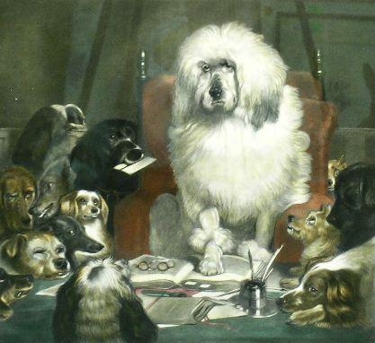 Edwin Landseer | LAYING DOWN THE LAW | MutualArt