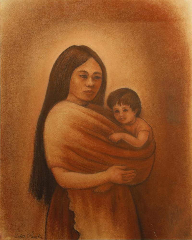 Edith Anne Hamlin | 3 Works: Yalálag woman; El guitarrero; Niña del ...