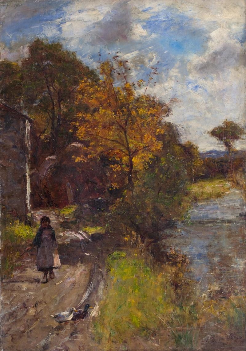 Joshua Anderson Hague | Feeding the ducks | MutualArt