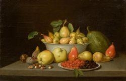 Jacob Samuel Beck | Still life of fruit, with rabbit and sparrow ...