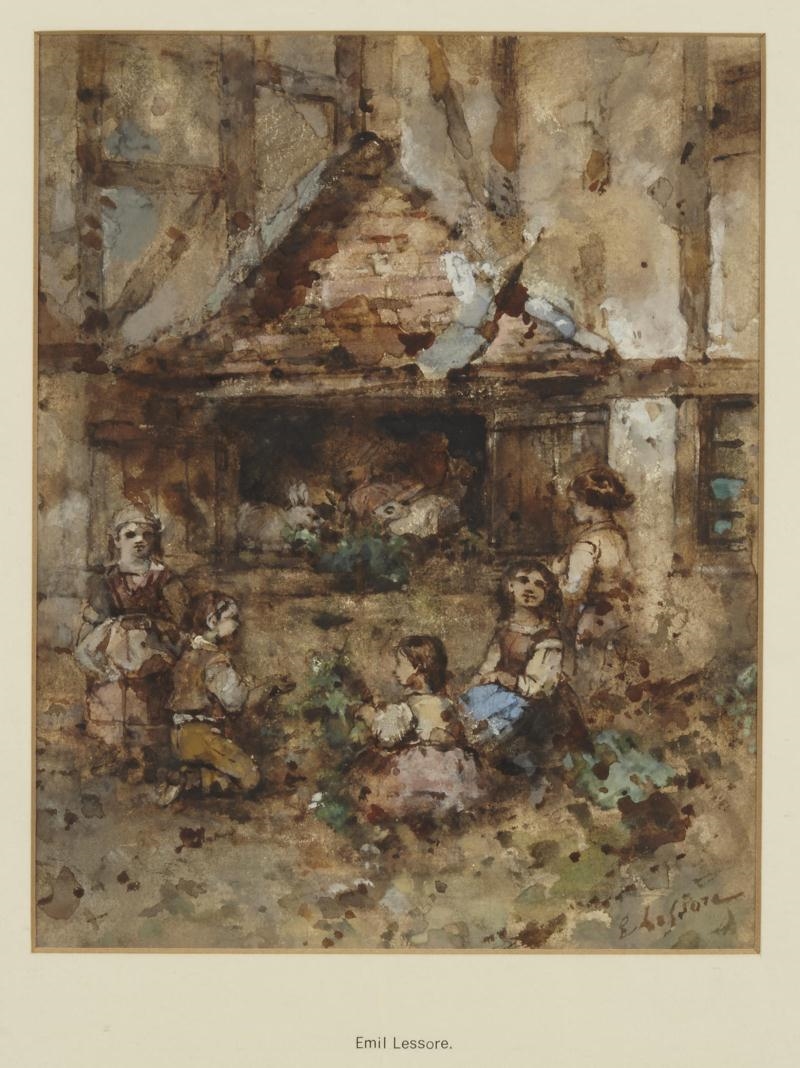 Émile Aubert Lessore | Children at play | MutualArt