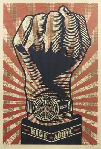 Shepard Fairey | Rise Above Fist (2006) | MutualArt