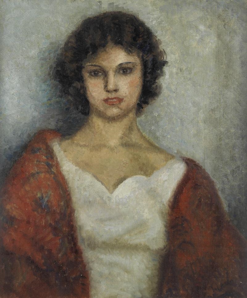 Dod Procter | Portrait of Miss Mary Anne Jones (1960) | MutualArt