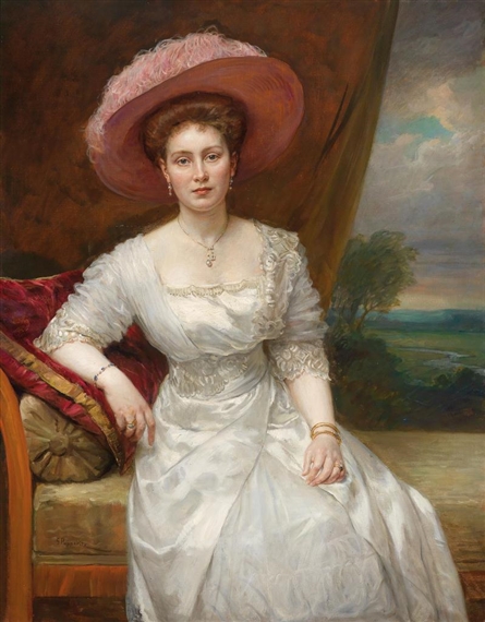 Georg Papperitz | Portrait of Freiin Olga Charlotte Emma Wilhelmine ...