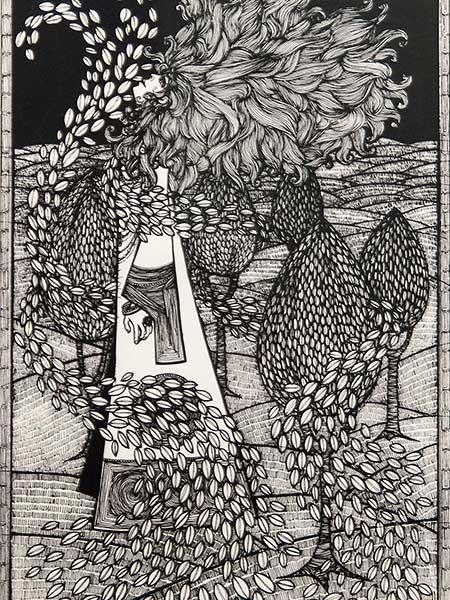 Marion Menzies | 3 Works : Ink Drawings | MutualArt