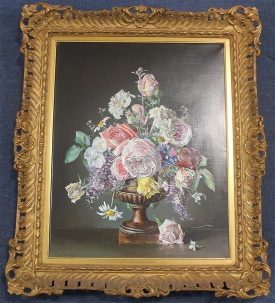 Peter F. Fuller | Still life of flowers in an urn | MutualArt