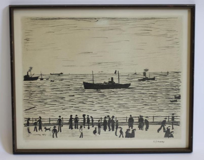 Laurence Stephen Lowry | Seaside Promenade (1967) | MutualArt