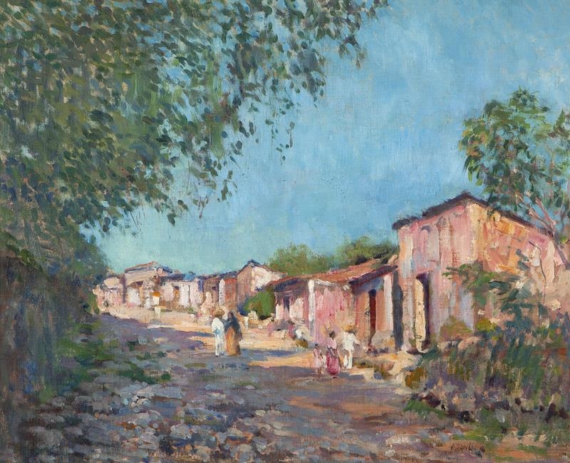 Alson Skinner Clark | Adobe in a eucalyptus landscape | MutualArt