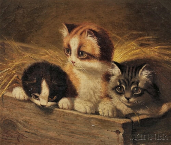 Sidney Lawrence Brackett | Three Little Kittens | MutualArt