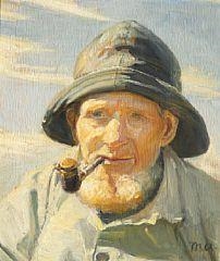 Michael Peter Ancher | A woman from Skagen sitting in the lyme grass ...