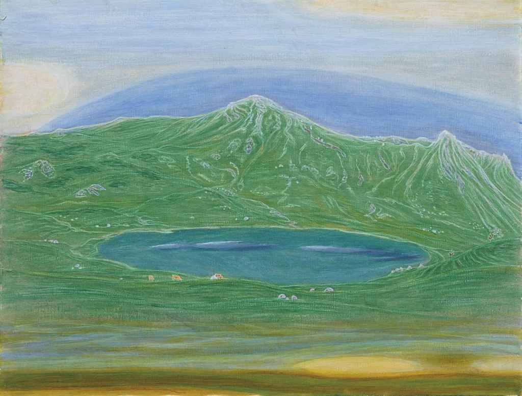 Alexandre Perrier | Lac de Roy, bleu-vert (rückseitig: Detail aus La ...