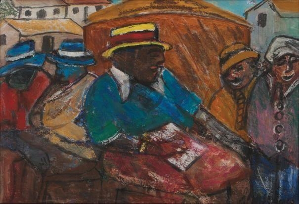 Joe Maseko | MEN IN HATS (1969) | MutualArt
