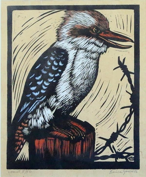 Bruce Goold | Kookaburra on Stump (1986) | MutualArt