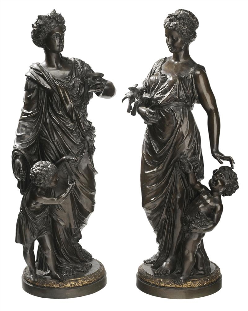 Étienne Alexandre Stella | Two Allegorical Figures of Spring and Autumn ...
