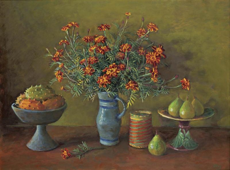 Margaret Olley | Untitled (Still Life with Flowers and Fruit) (Circa ...