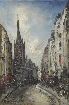 Johan Barthold Jongkind | La rue Saint-Jacques et l'église Saint ...