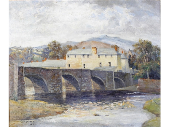 Sam Garratt | A stone bridge over the River Usk at Brecon (1937 ...