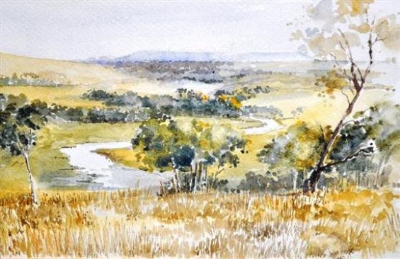 John Hinge | Landscape with Stream (1980) | MutualArt