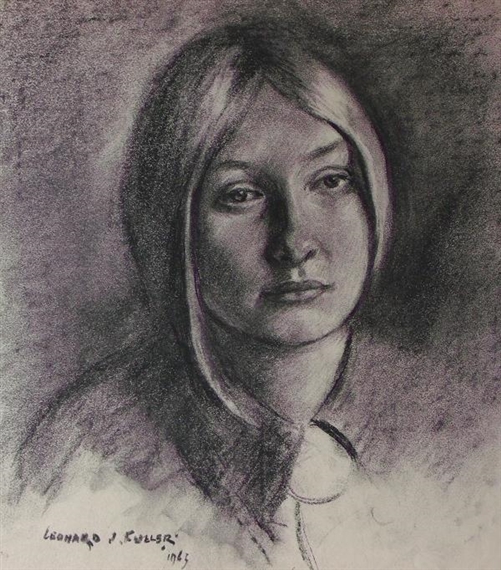 Leonard John Fuller | Portrait of a Young Woman (1963) | MutualArt